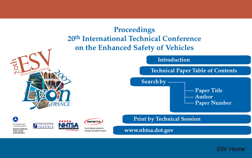 NHTSA | The 20th ESV Conference Proceedings